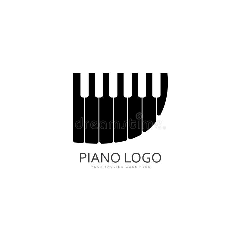 Piano Keyboard Logo Design Vector Template Stock Vector - Illustration ...