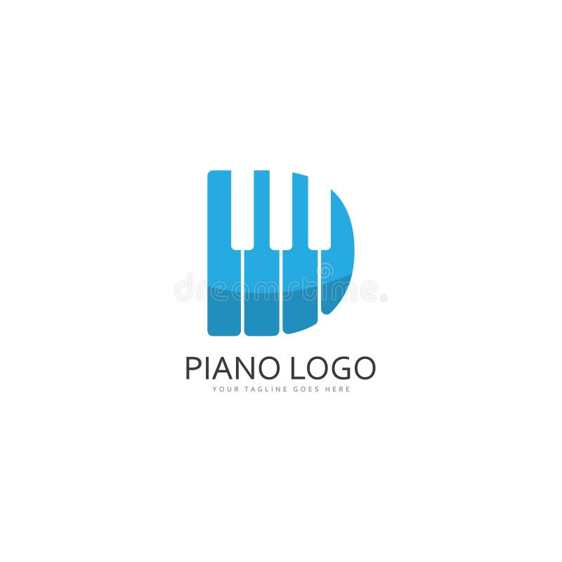 Piano Keyboard Logo Design Vector Template Stock Vector - Illustration ...