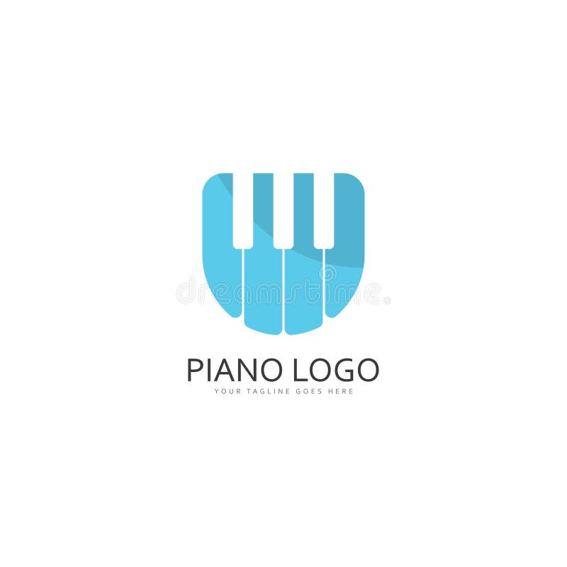 Piano Keyboard Logo Design Vector Template Stock Vector - Illustration ...