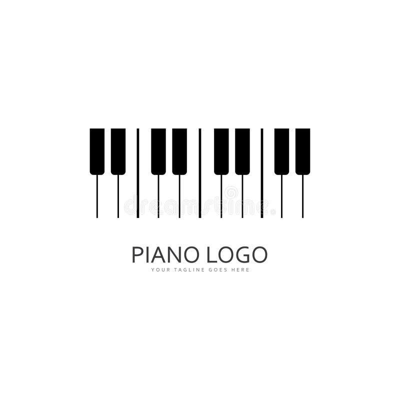 Piano Keyboard Logo Design Vector Template Stock Vector - Illustration ...