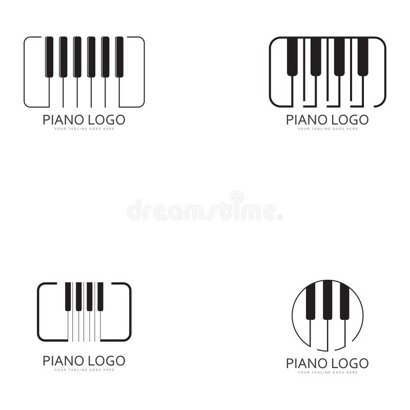 Piano Keyboard Logo Design Vector Template Stock Vector - Illustration ...