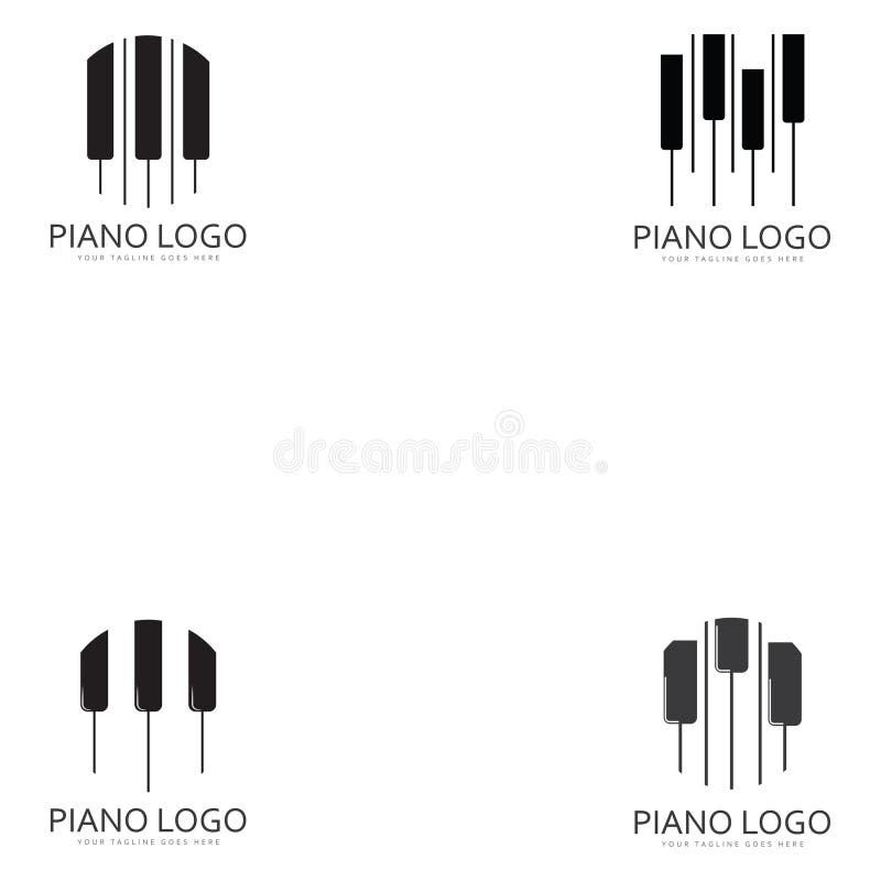 Piano Keyboard Logo Design Vector Template Stock Vector - Illustration ...