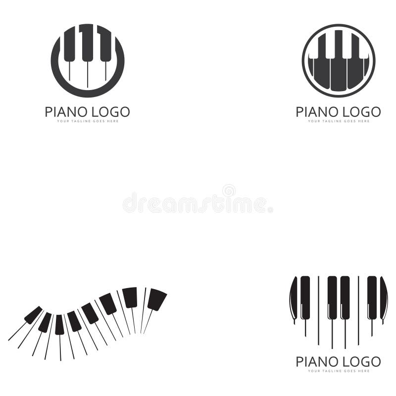 Piano Keyboard Logo Design Vector Template Stock Vector - Illustration ...