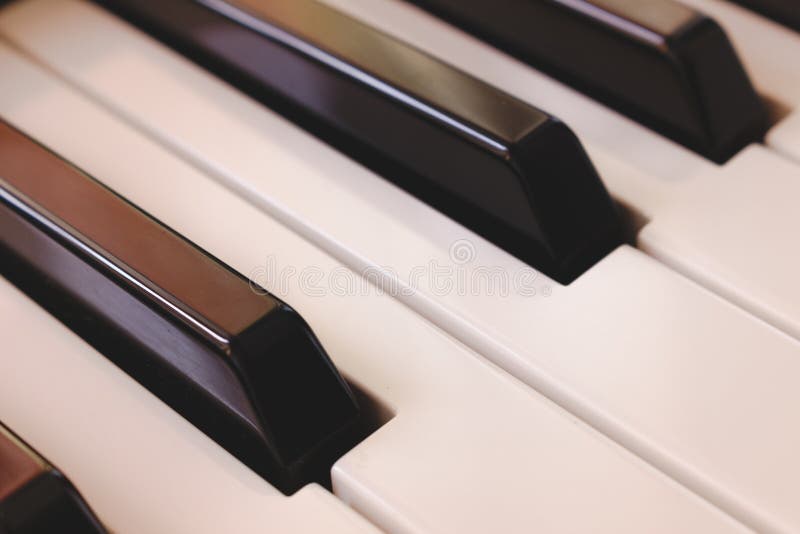 Horizontal Row Of Piano Keys On Top Stock Photo - Image of concert ...