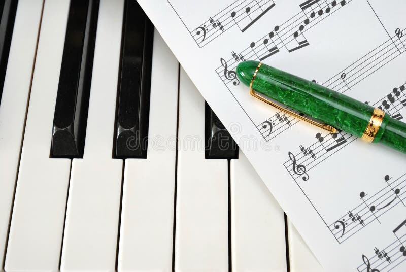 Old Music Score, Manuscript and Pen Stock Image - Image of jazz ...
