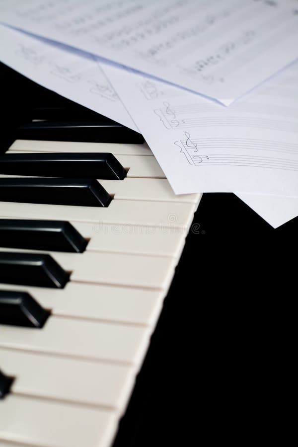 The keyboard notes. stock photo. Image of score, sound - 2215014