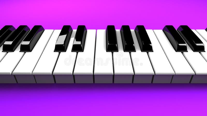 Piano Keyboard on Purple Background Stock Video - Video of continuous ...