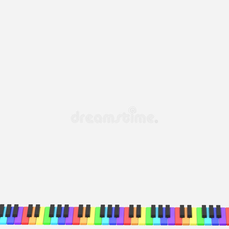 Piano Keyboard Rainbow Colors Stock Illustrations – 104 Piano Keyboard ...