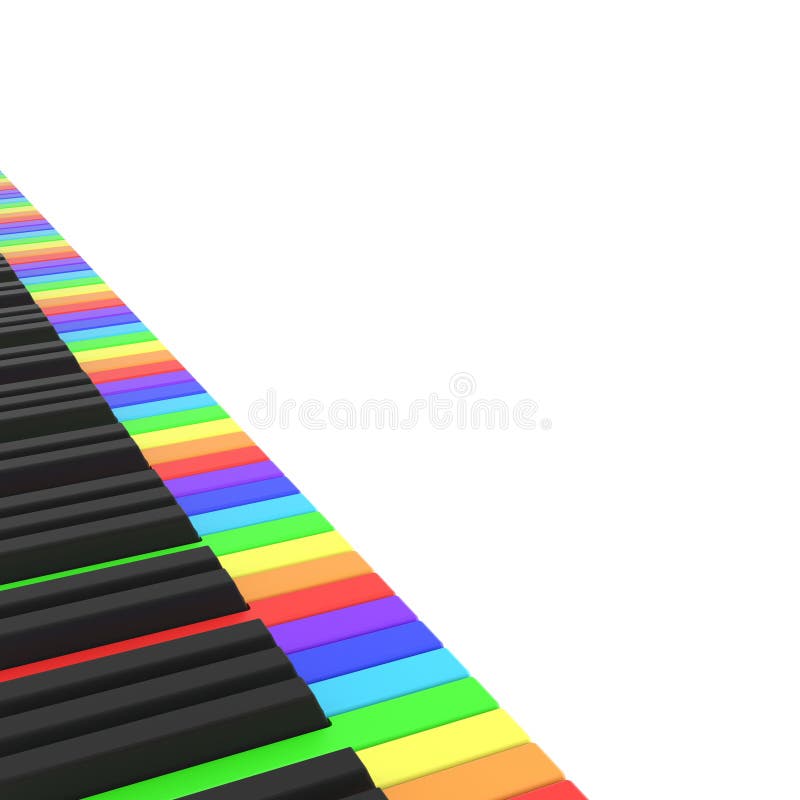 Piano Keyboard Rainbow Colors Stock Illustrations – 104 Piano Keyboard ...