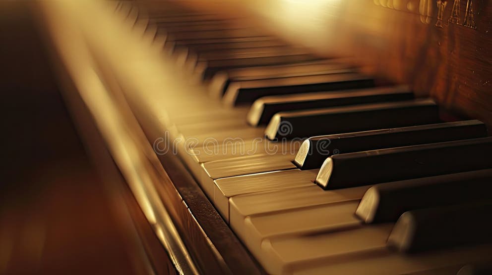 A Piano Keyboard with Selective Focus, Highlighting the Intricate ...