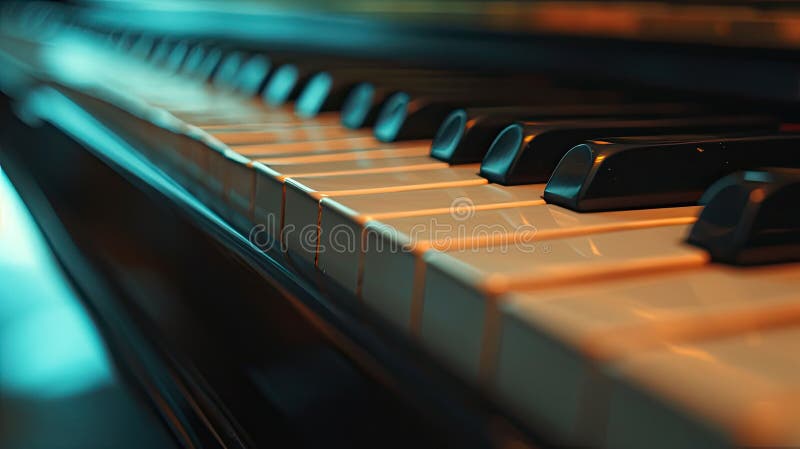A Piano Keyboard with Selective Focus, Highlighting the Intricate ...