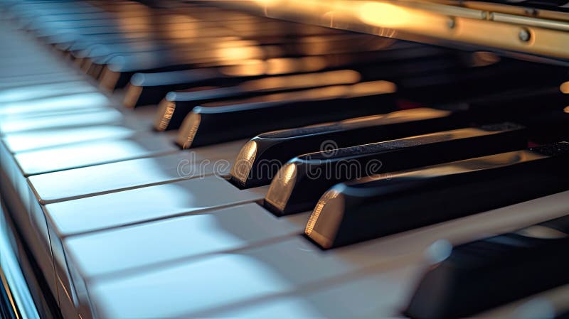 A Piano Keyboard with Selective Focus, Highlighting the Intricate ...