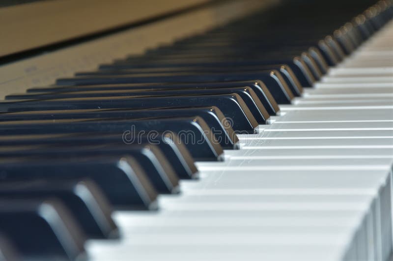 Piano Keyboard Side View Perspective. Musical Instrument Stock Image ...