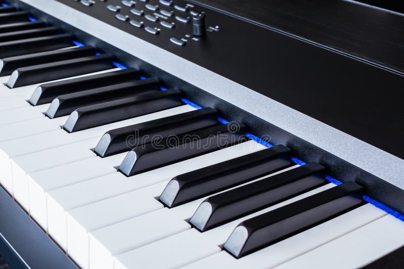 Piano Keyboard Synthesizer Closeup Key Top View Stock Photo - Image of ... Piano Keyboard Synthesizer Closeup Key Top View Stock Photo - Image of ...