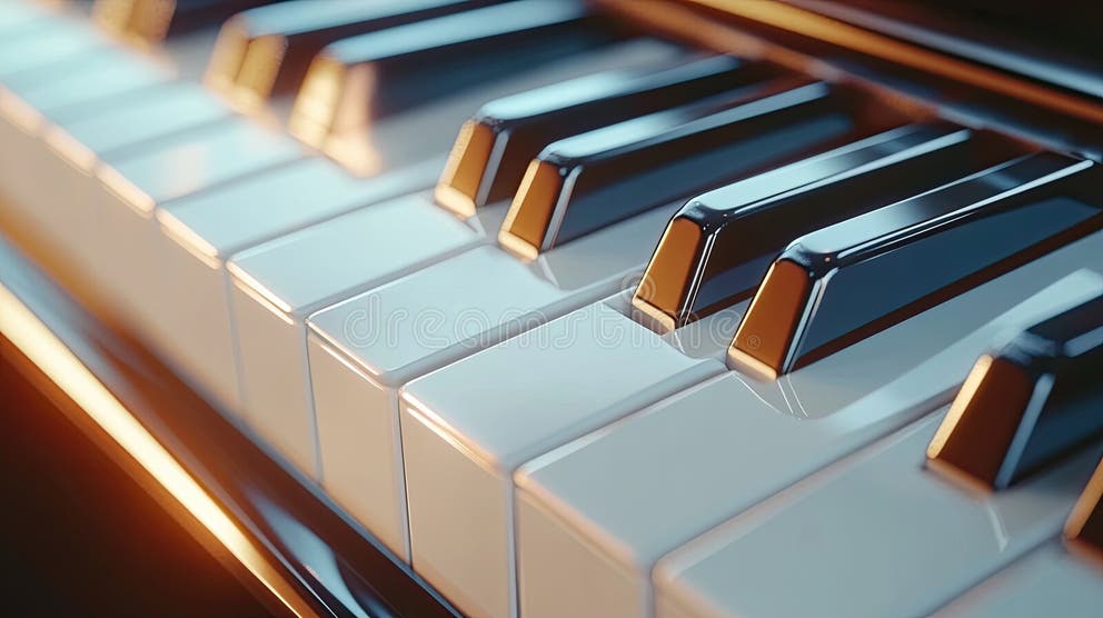 Piano Keyboard. Top View. Piano Keys, with Copy Space Stock ...