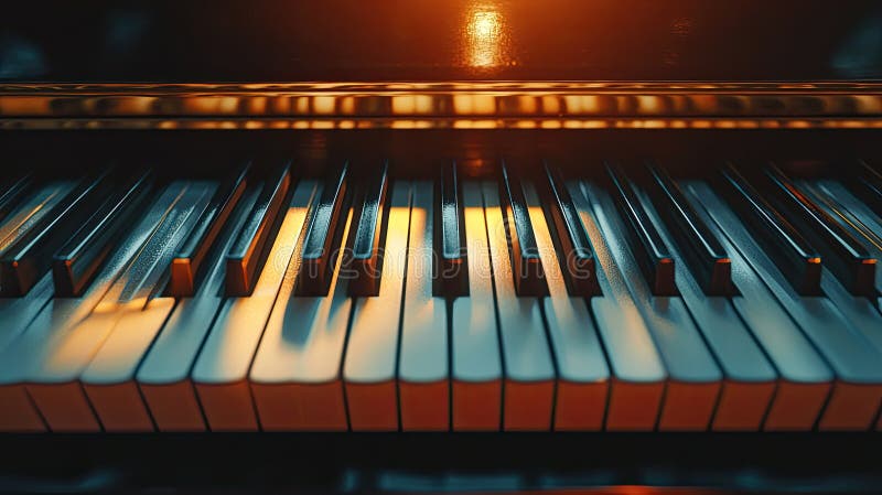 Piano Keyboard. Top View. Piano Keys, with Copy Space Stock ...