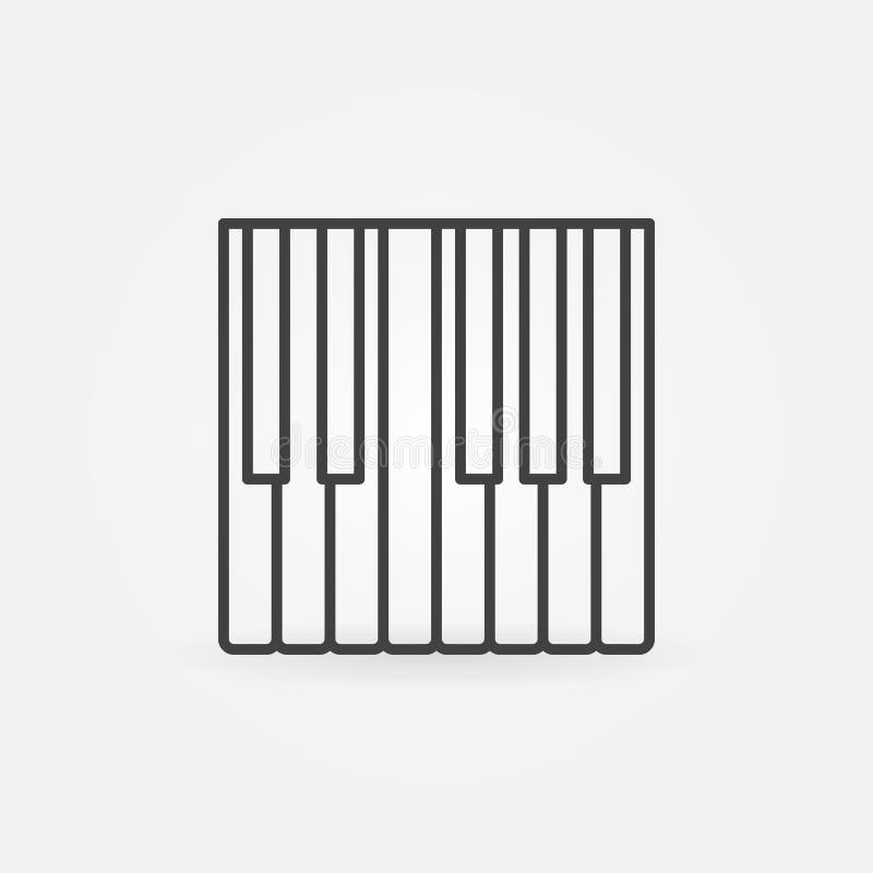 Piano Keyboard Vector Concept Outline Icon Stock Vector - Illustration ...