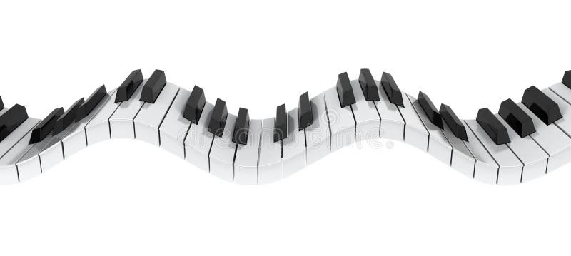 Piano keys stock illustration. Illustration of wavy, keyboard - 8002460