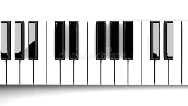 Piano Keyboard on White Background Stock Video - Video of piano ...
