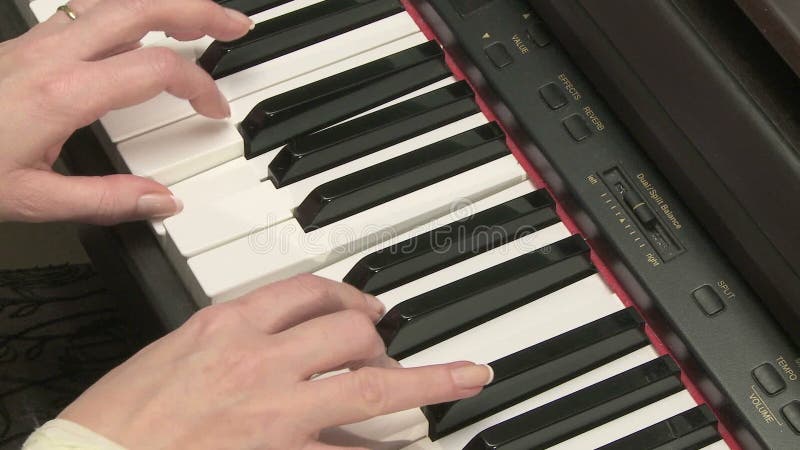 Piano Keyboard Close-up Forward Panning. Background for Classical ...