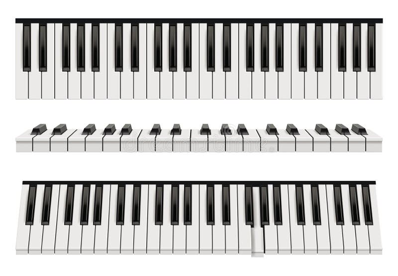Piano Keyboard Synthesizer Closeup Key Top View Stock Illustrations ... Piano Keyboard Synthesizer Closeup Key Top View Stock Illustrations ...
