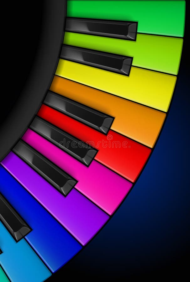 2+ Rainbow piano keys Free Stock Photos - StockFreeImages