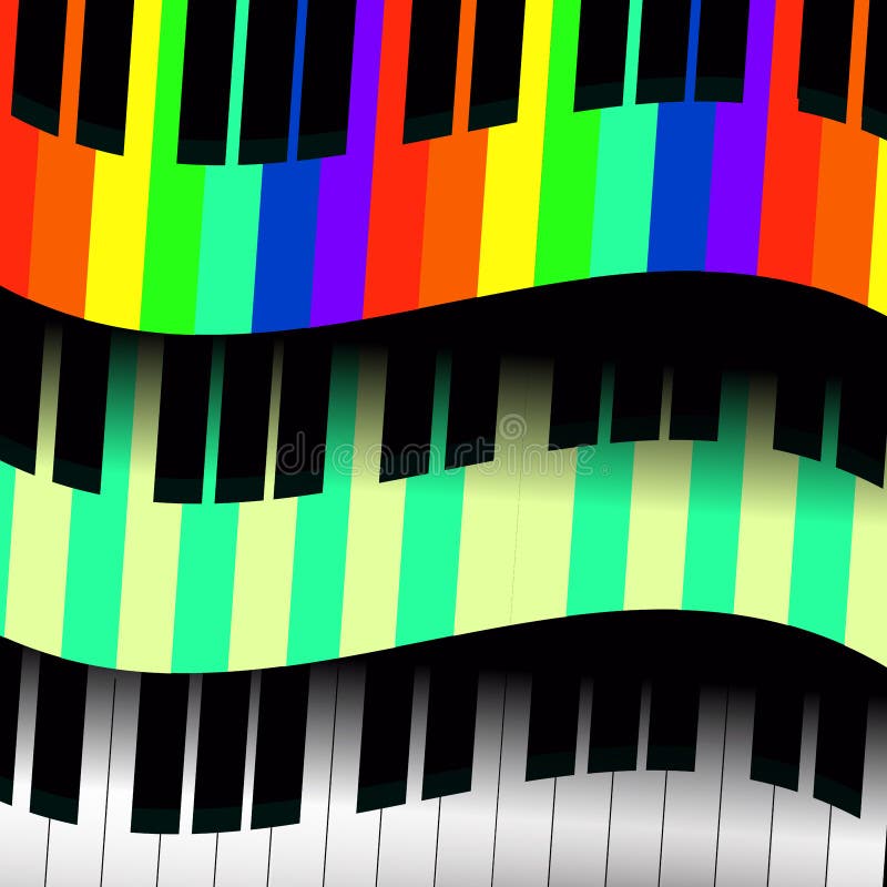 Piano Keys Form Waves Stock Illustrations – 3 Piano Keys Form Waves ...