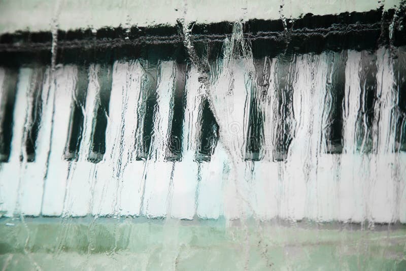 Piano keys into the ice. stock photo. Image of piano - 47817320