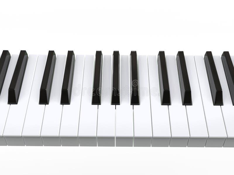 Piano Keys - Isolated on White Stock Photo - Image of antique, acoustic ...