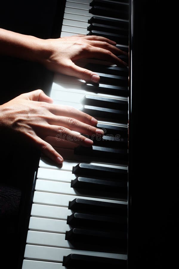 Piano Pianist Hands Keyboard Stock Photo - Image of musician, details ...