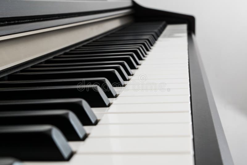 Piano keys side view stock image. Image of concepts, blur - 87753255