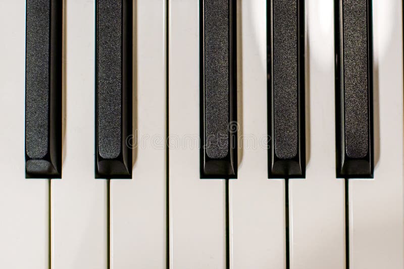 Piano Keys Top View. Piano Octave of Seven Keys Stock Photo - Image of ...