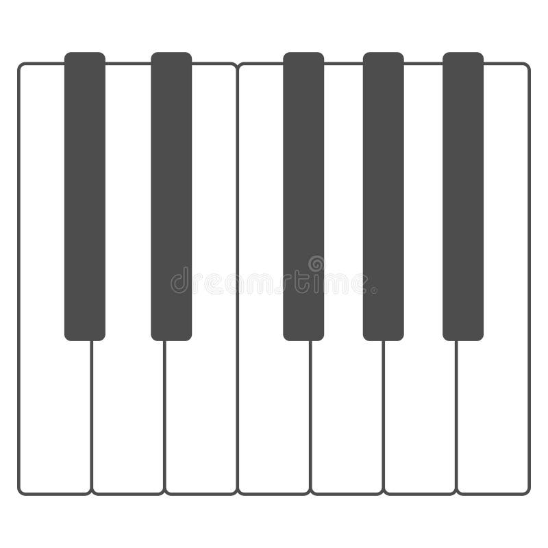 Piano Keys and Notes Vector Illustration Stock Vector - Illustration of ...