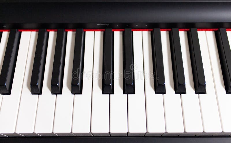 Piano Keys View from Above. Professional Instrument Stock Image - Image ...