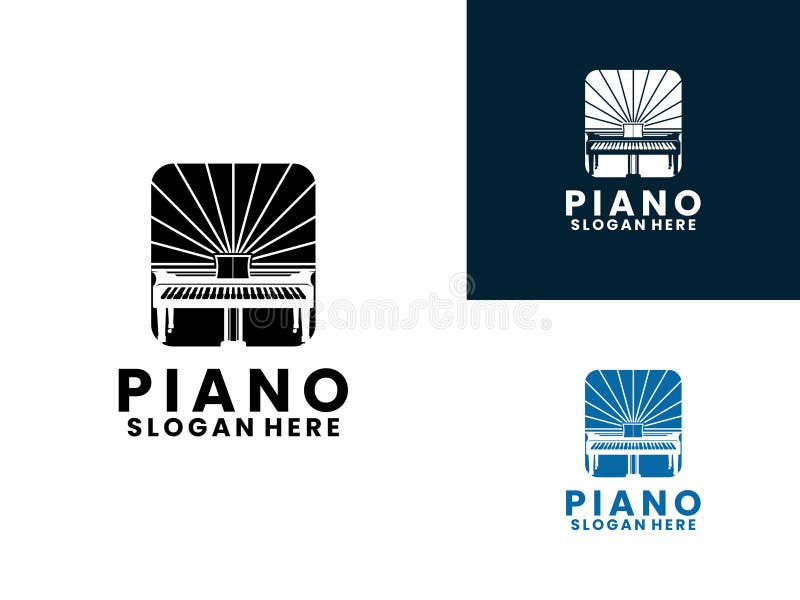 Piano Learning Apps Logo Design Vector Template. Piano Vintage Logo ...