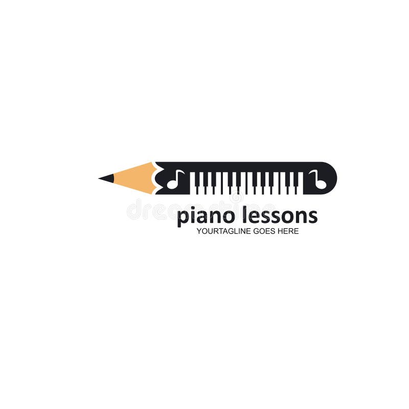 Piano Lesson Icon Vector Illustration Concept Design Web Stock Vector ...