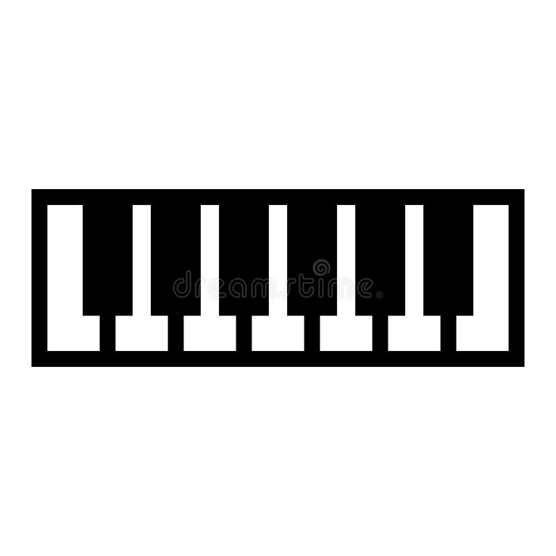 Piano Line Icon Isolated on White Background. Black Flat Thin Icon on ...