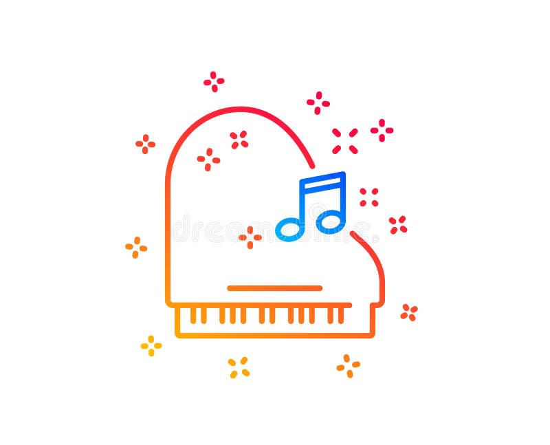 Piano Line Icon. Musical Instrument Sign. Vector Stock Vector ...