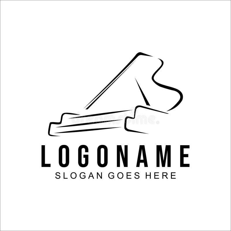 Piano Logo Design Music on White Background Stock Vector - Illustration ...