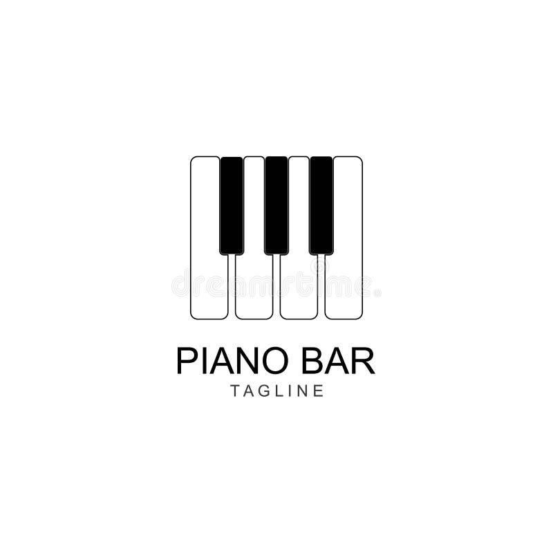 Piano Logo Design Template stock vector. Illustration of keyboard ...