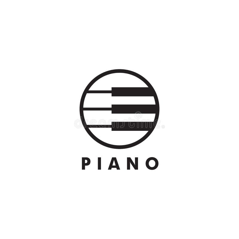 Piano Logo Design Vector Template for Music Instrument Stock Vector ...