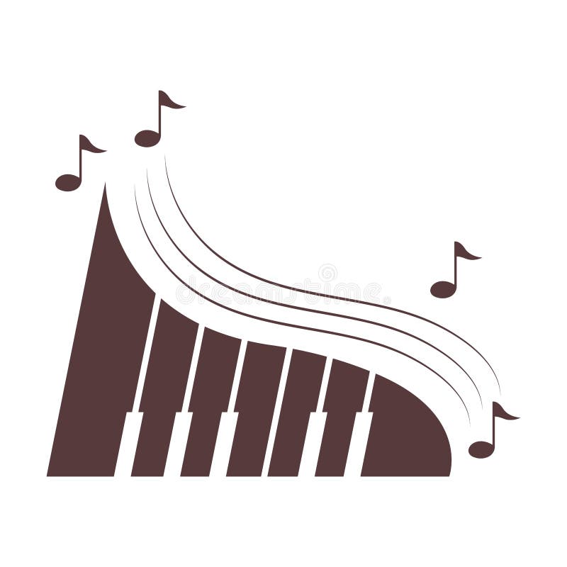 Piano logo icon design stock illustration. Illustration of equipment ...