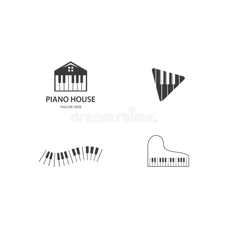 Piano logo icon stock vector. Illustration of background - 166557311