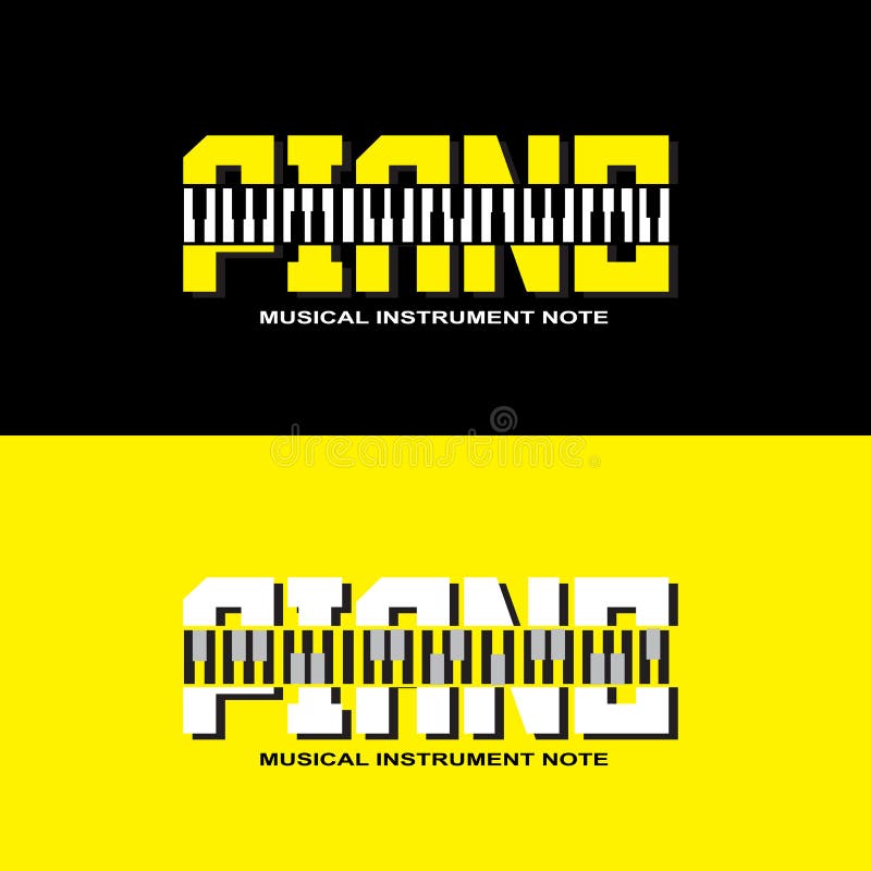 Piano Logo, Musical Instrument Vector, Design for Music Store, Piano ...