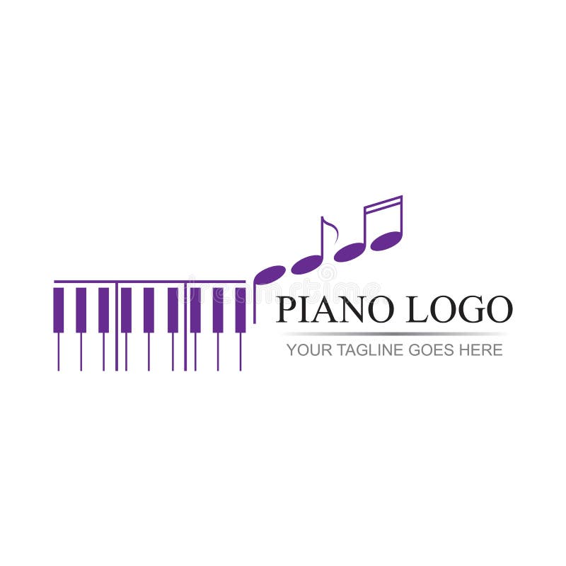 Piano Logo Vector Illustration Design Template Stock Vector ...