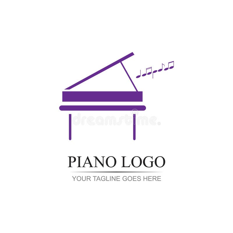 Piano Logo Vector Illustration Design Template Stock Vector ...
