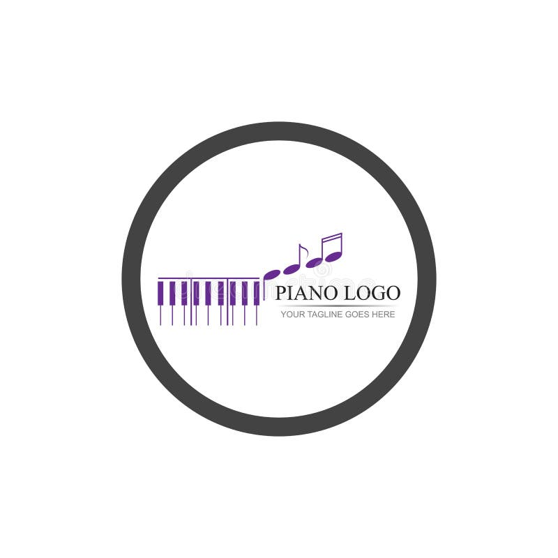 Piano Logo Vector Illustration Design Template Stock Vector ...