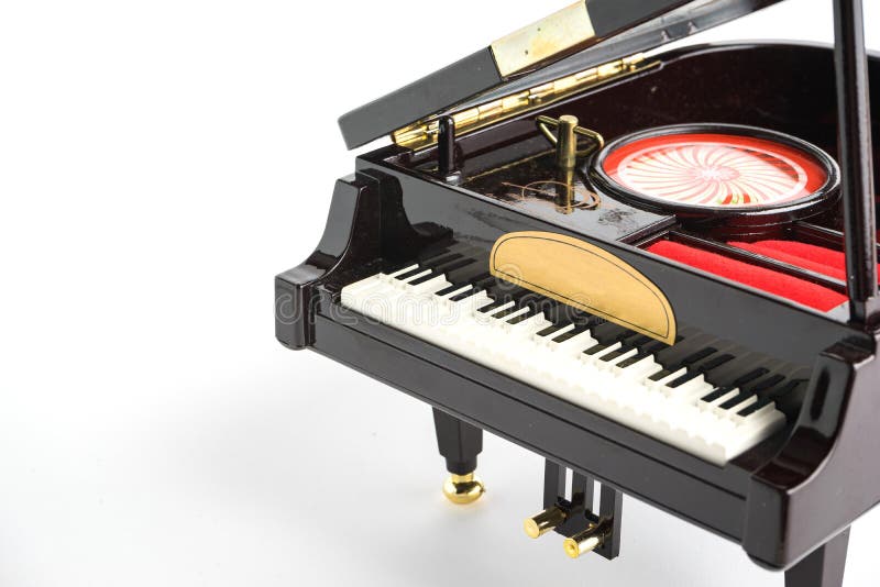 Piano Model Isolated on White Stock Photo - Image of instrument, white ...