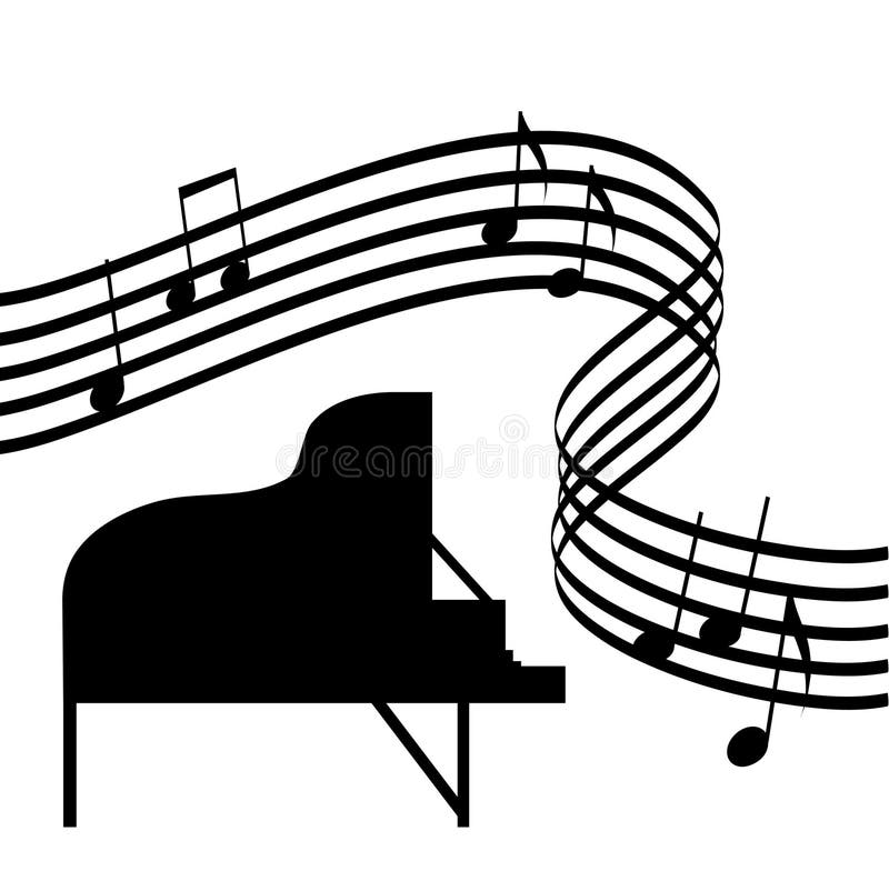 Piano stock vector. Illustration of grand, single, instrument - 15563056