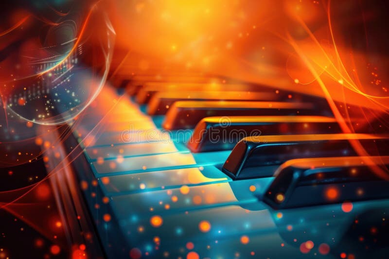 Piano Music Concert with Stunning Light Effects Stock Photo - Image of ...